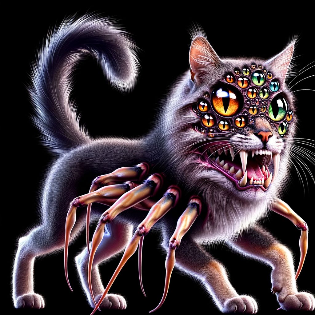 Feline-Arachnid Hybrid: Intriguing Creature Visualization | AI Art ...