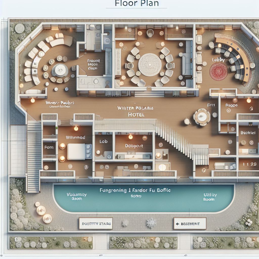 First Floor Plan for Winter Polaris Hotel - Elegant & Functional Design ...