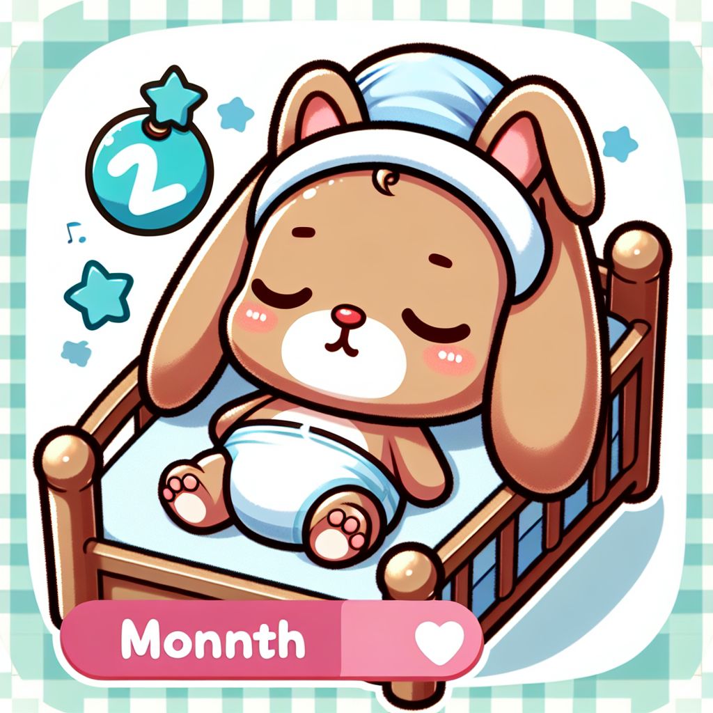 Cute One-Month-Old Baby Bunny Asleep in Crib | AI Art Generator | Easy ...