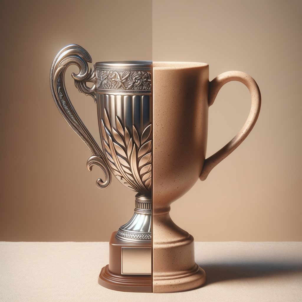 Unique Trophy and Coffee Mug Fusion Illustration | AI Art Generator ...