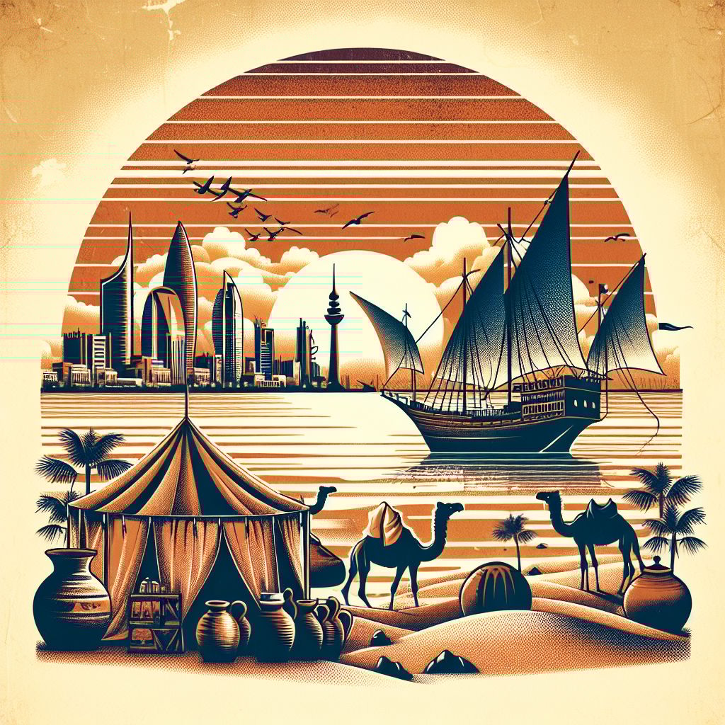 Kuwait's Desert and Sea Art Piece: Rich Heritage in a Traditional Blend ...