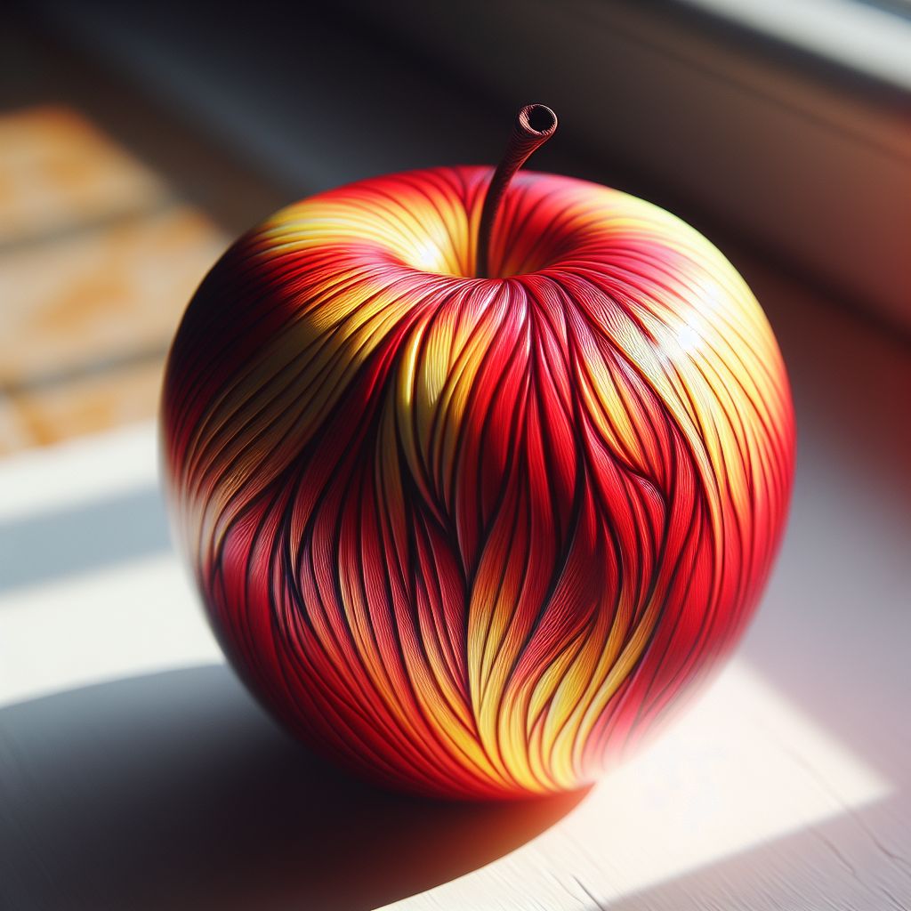 Vividly Colored Fresh Apple in Natural Light | AI Art Generator | Easy ...