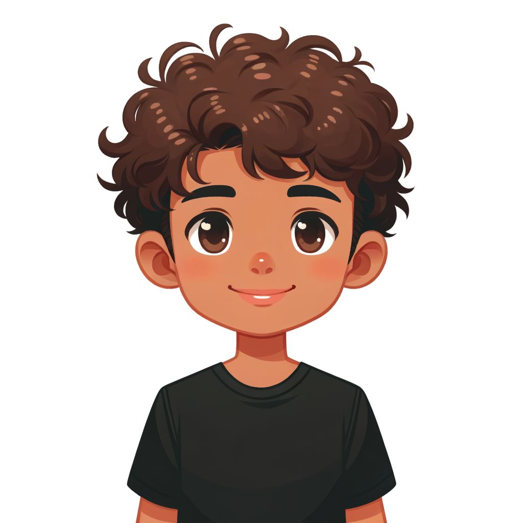 Smiling Boy with Passion for Singing in Black Clothes | AI Art ...