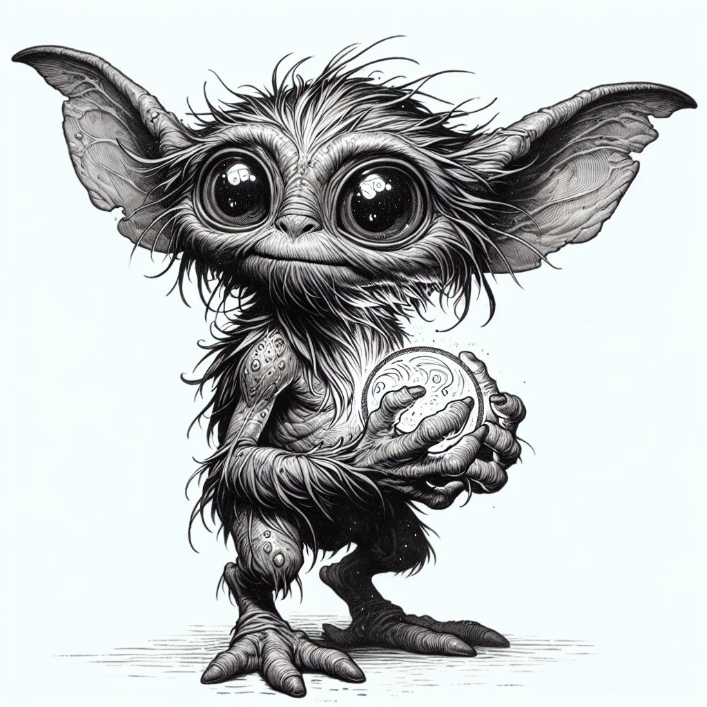 Mystical Creature with Big Eyes and Glowing Object | AI Art Generator ...