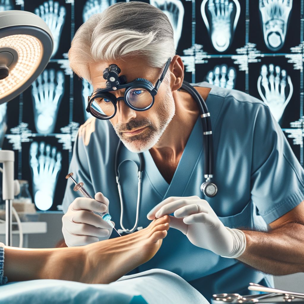 Expert Foot Specialist Performing Procedure in Fully Equipped Medical ...