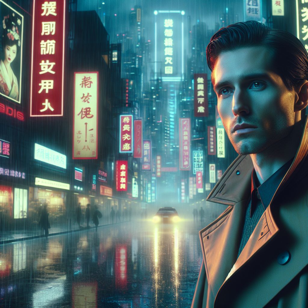 Neo-Noir Dystopian Future Imagery | Tech-Noir Fashion Focus | AI Art ...