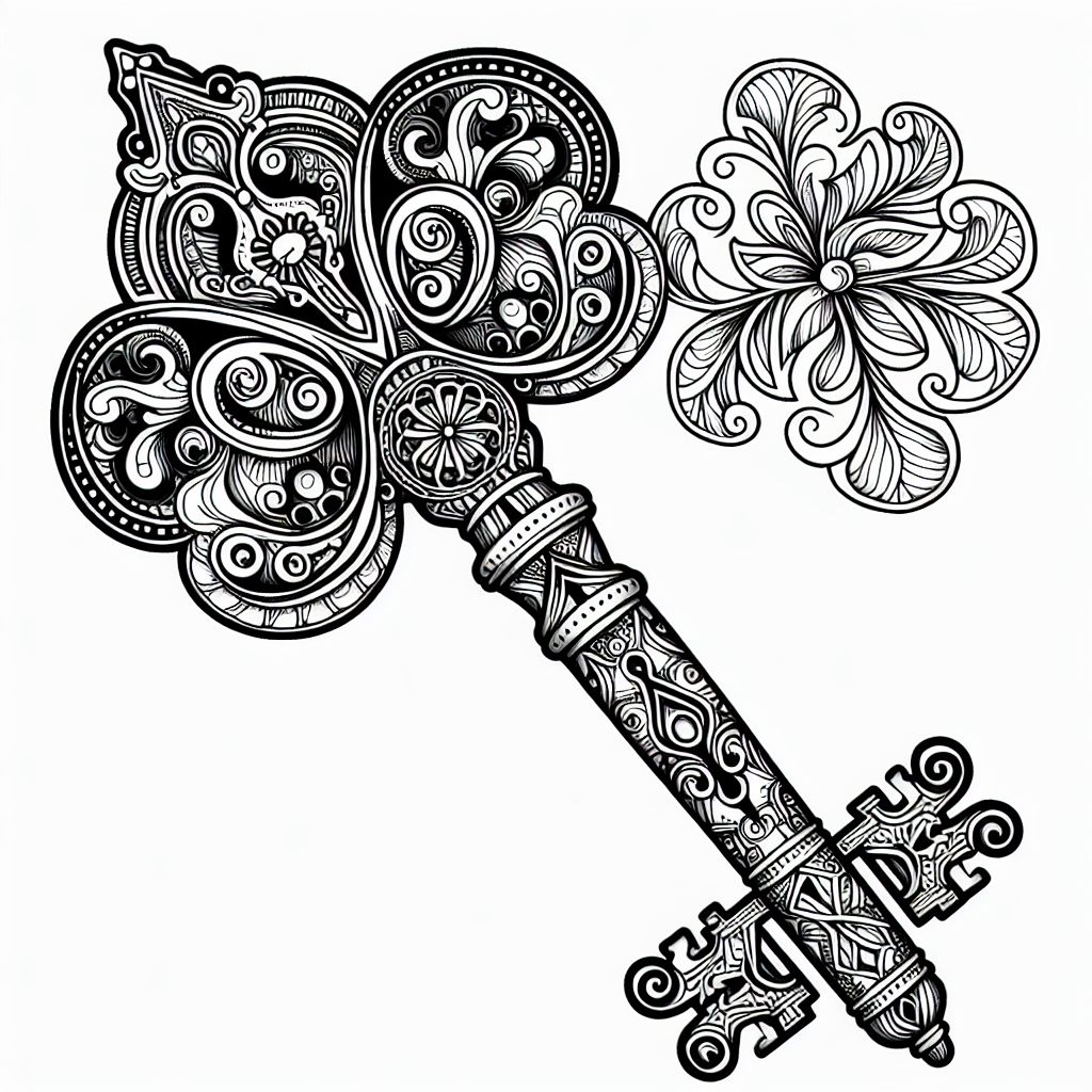 Skeleton Key Coloring Pages