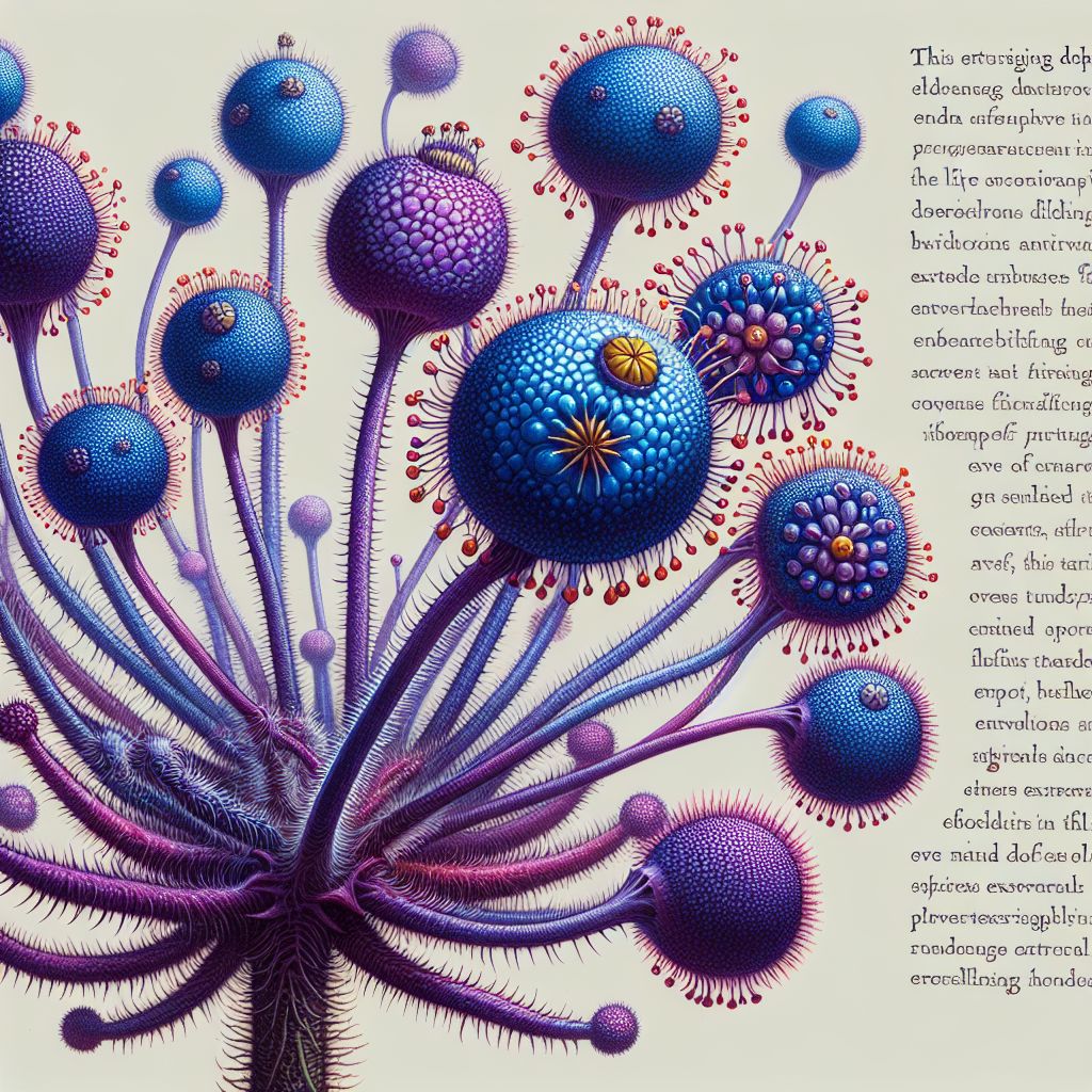 Intriguing Alien Plant with Violet Branches and Blue Fruits | AI Art ...