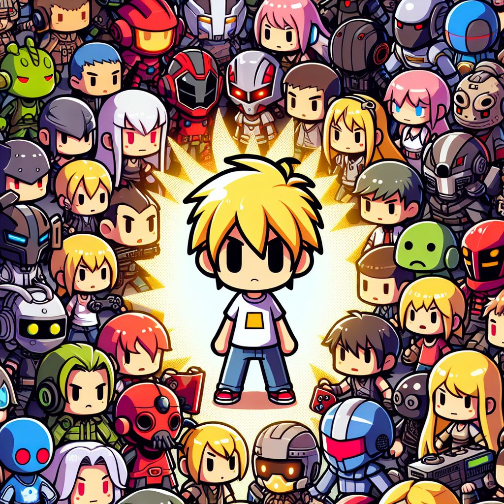 Diverse Computer Game Characters with a Blond Boy | Website | AI Art ...