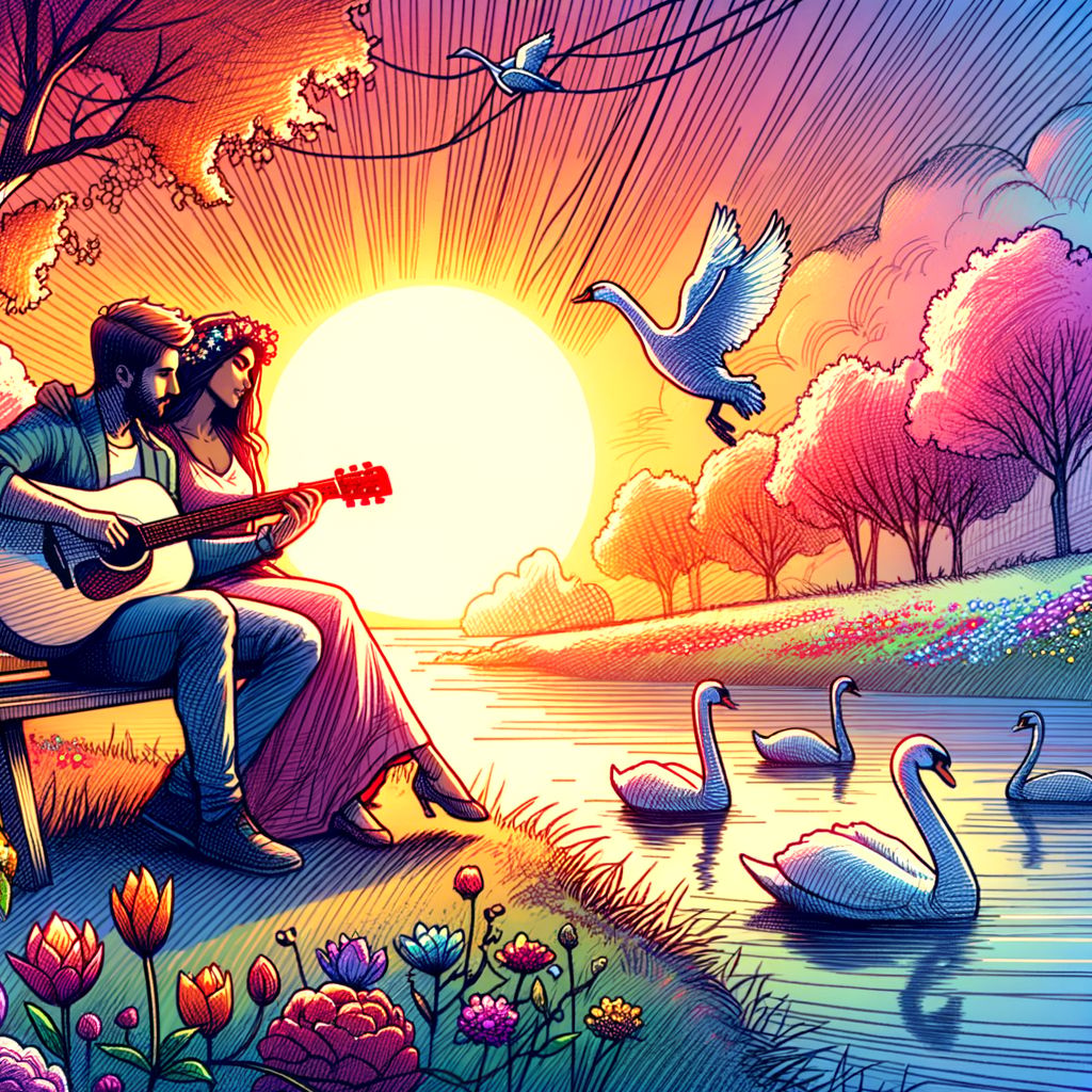 Enchanting Love Song Scene with South Asian Man and Middle-Eastern ...