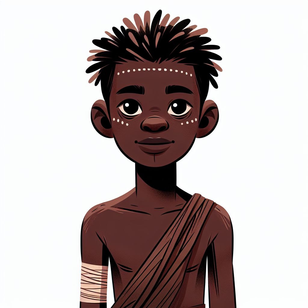 12-Year-Old African Tribal Boy in Traditional Clothes | AI Art ...