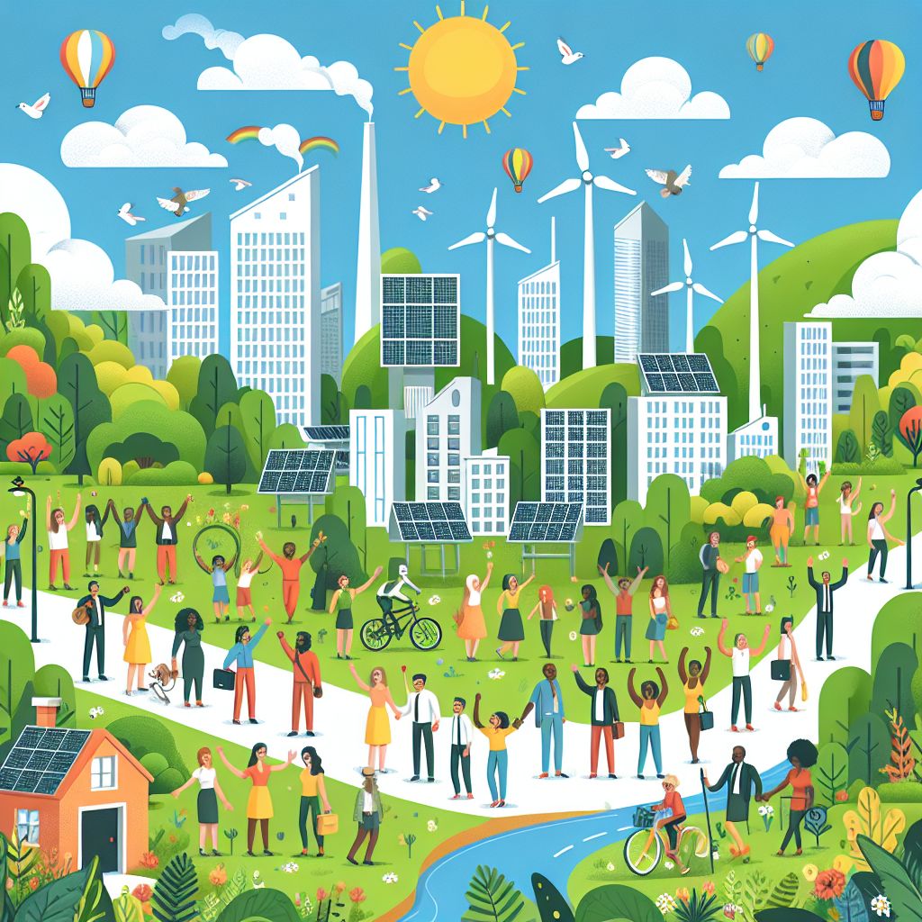 Perfect World Harmony: Clean City in Lush Forest with Diverse Community ...