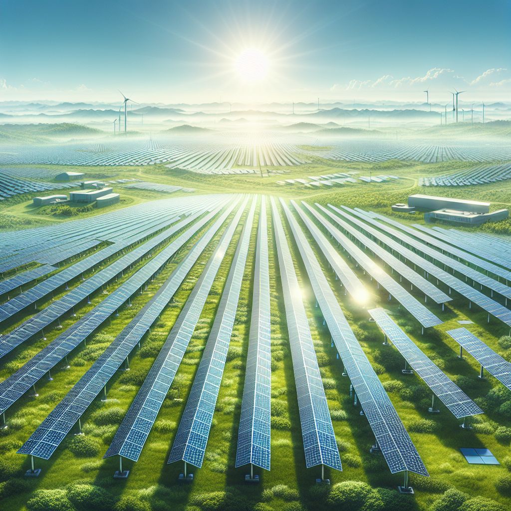 Modern Solar Park: Synergy of Technology and Nature | AI Art Generator ...