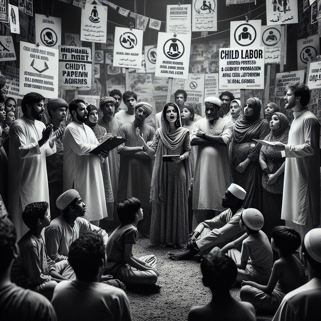 Child Labor Advocacy: Unity in the Fight for Children's Rights | AI Art ...
