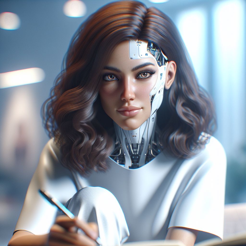 Futuristic Middle Eastern Woman Portrait | Robotic Augmentation | AI ...