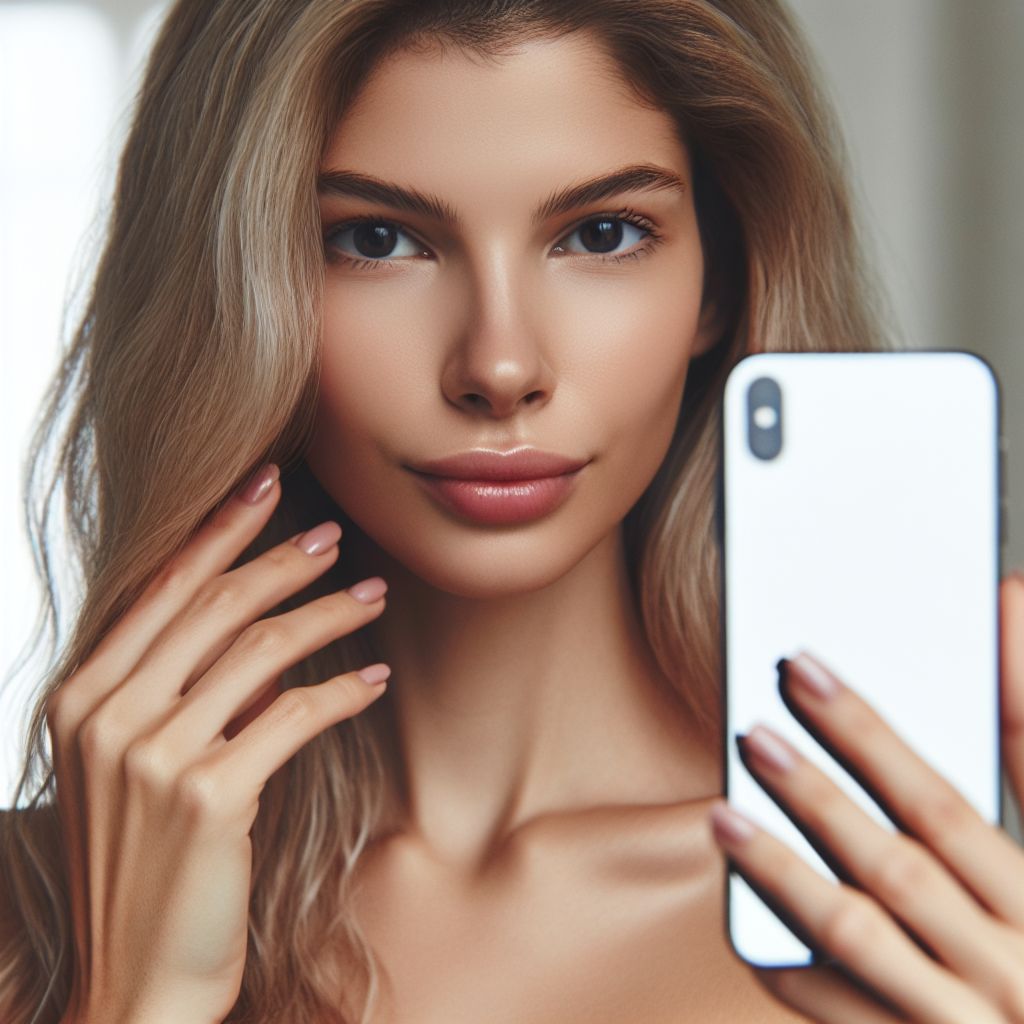 Stylish Mirror Selfie with Light-Colored Hair | AI Art Generator | Easy ...