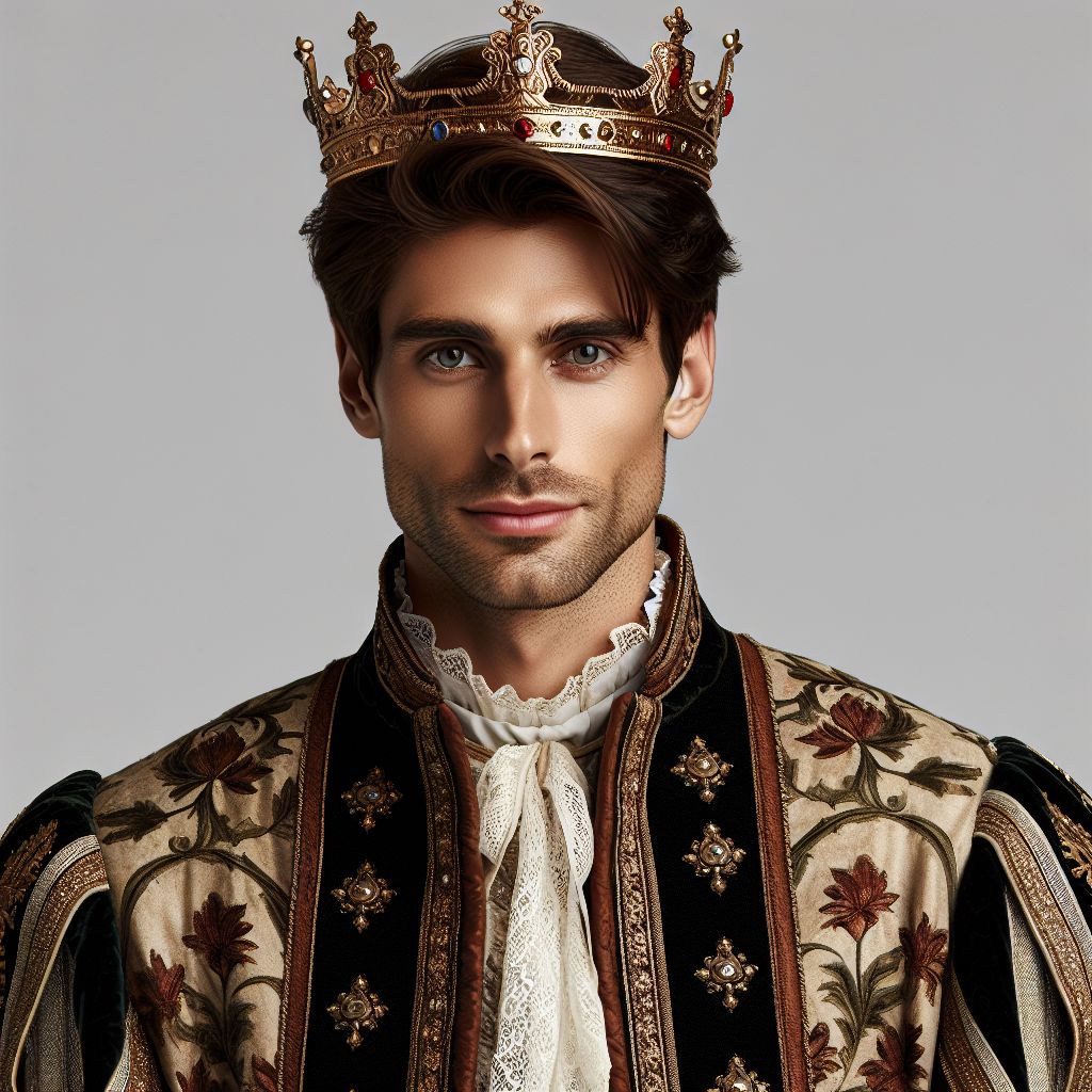 Regal Man with Crown | Royalty Portrait Image | AI Art Generator | Easy ...