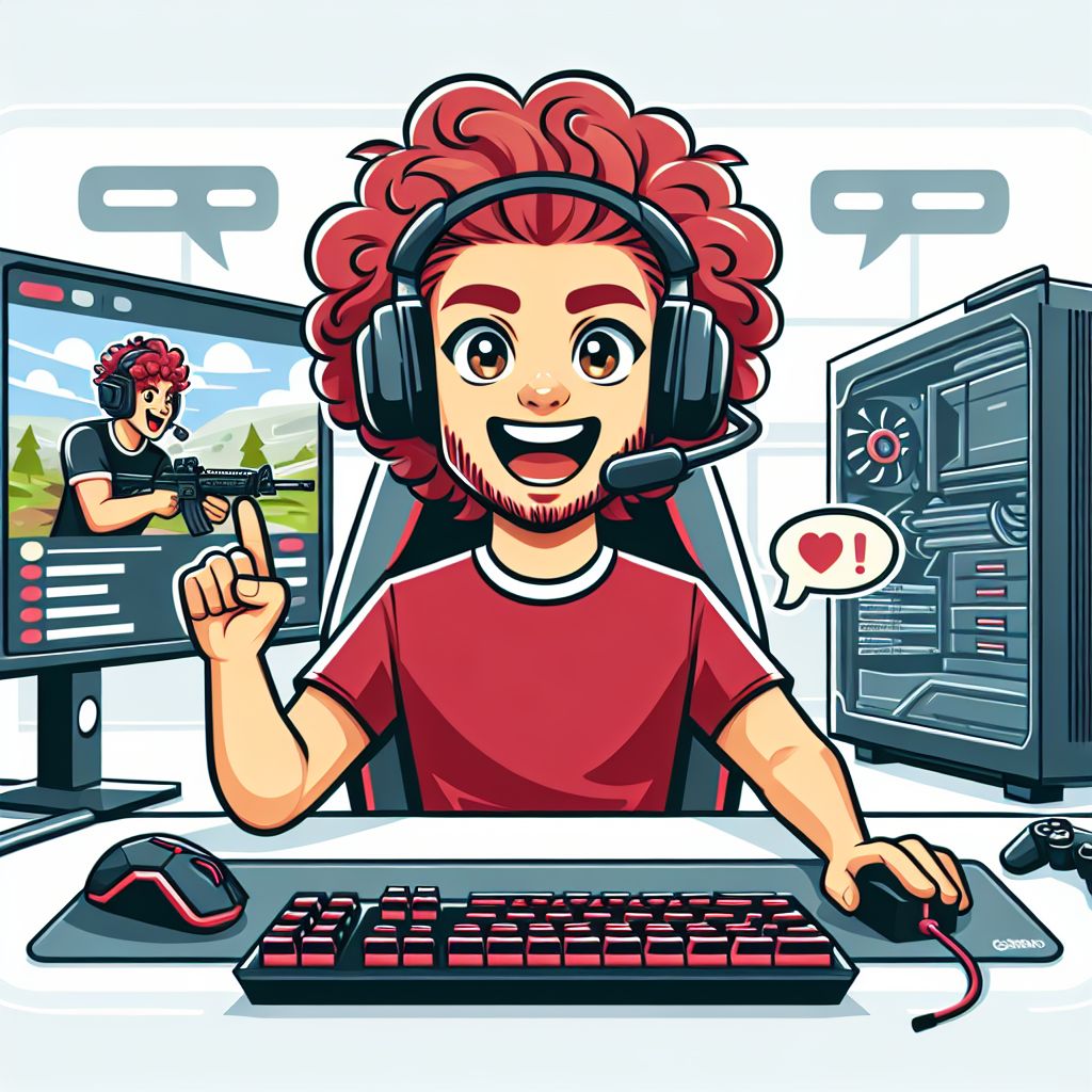 Excited Spanish Male Live Streamer and Video Game Commentator | AI Art ...