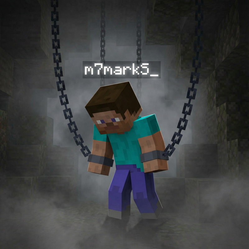 Chained Steve Thumbnail for Minecraft - M7markS_ | AI Art Generator ...