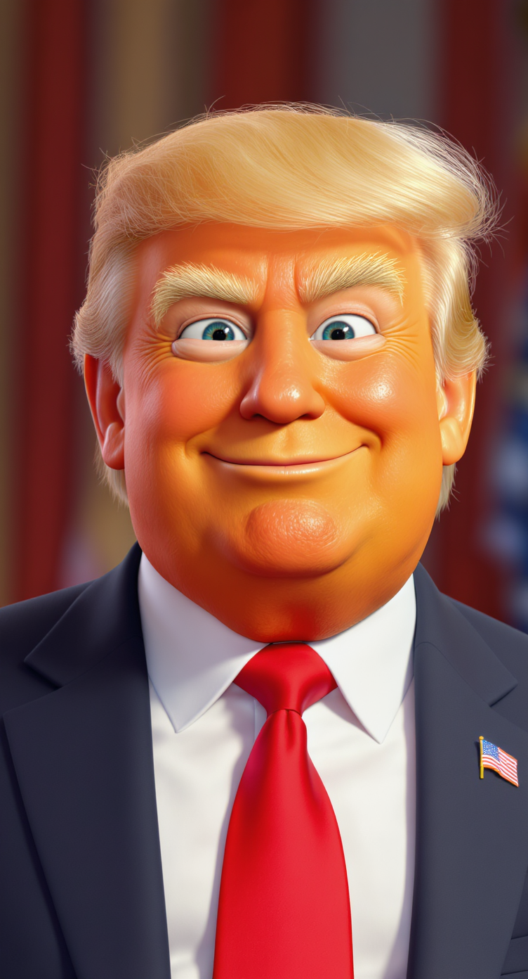 Donald Trump As A Pixar Character Cartoon Fun AI Art Generator Donald Trump As A Pixar Character Cartoon Fun AI Art Generator