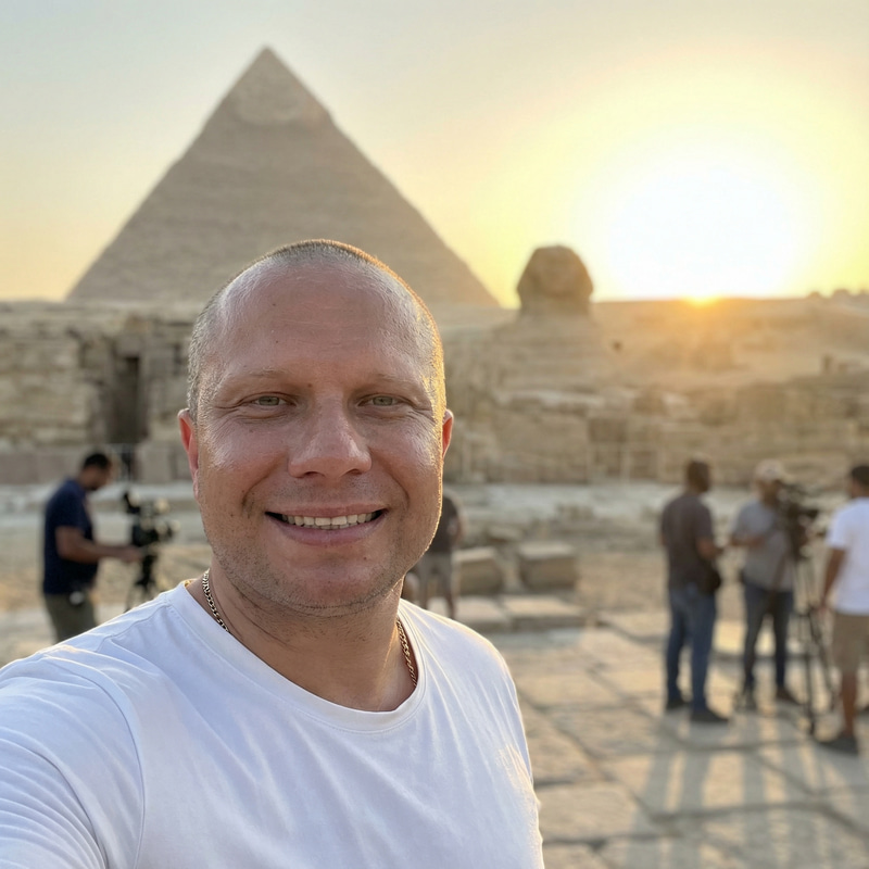 Ultra-Realistic Selfie at Great Pyramid of Giza | AI Art Generator ...