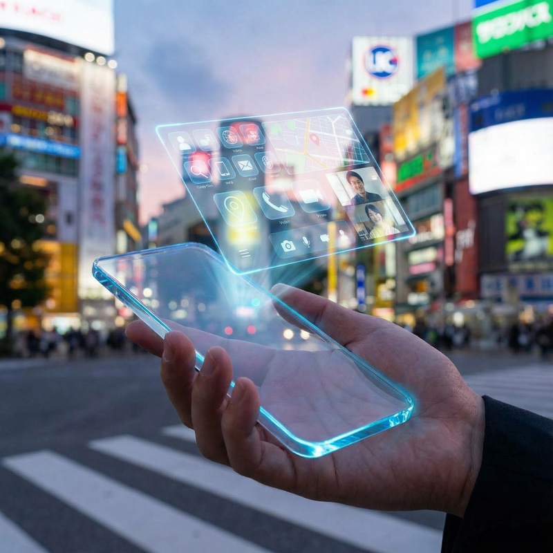 Explore the Future Holographic Phone | AI Art Generator | Easy-Peasy.AI
