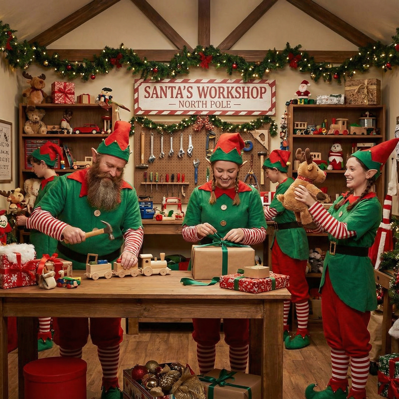 Santa's Elves - Magical Holiday Helpers | AI Art Generator | Easy-Peasy.AI