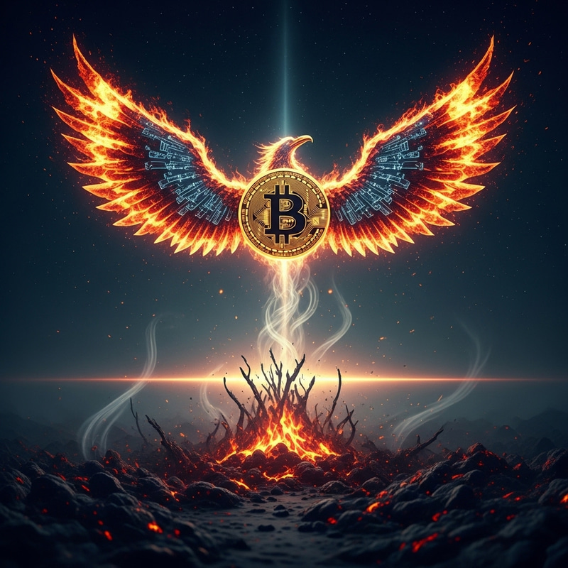 Phoenix Bitcoin Wallpaper: Rise from Ashes | AI Art Generator | Easy ...