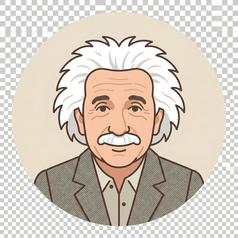 Cartoon Portrait of Albert Einstein - Professional Style | AI Art Generator | Easy-Peasy.AI